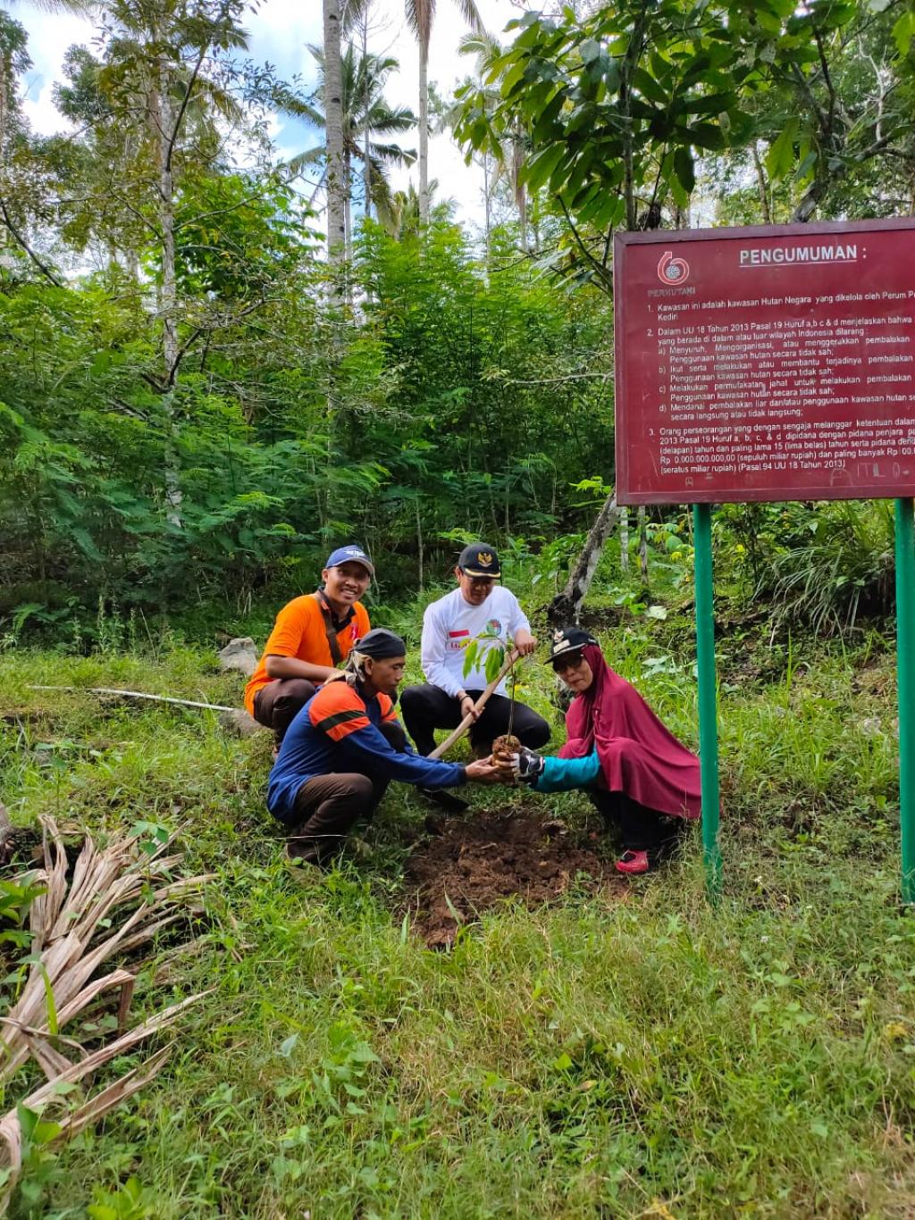 PENANAMAN POHON DI SEKITAR SUMBER AIR DESA BOGORAN - Website Desa Bogoran