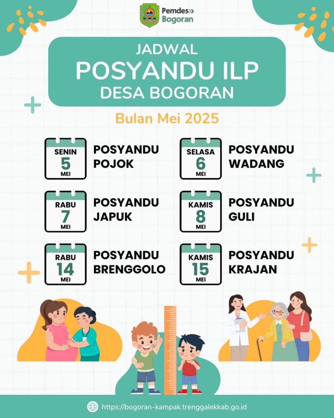 Jadwal Posyandu ILP Desa Bogoran Bulan Mei 2025 - Website Desa Bogoran